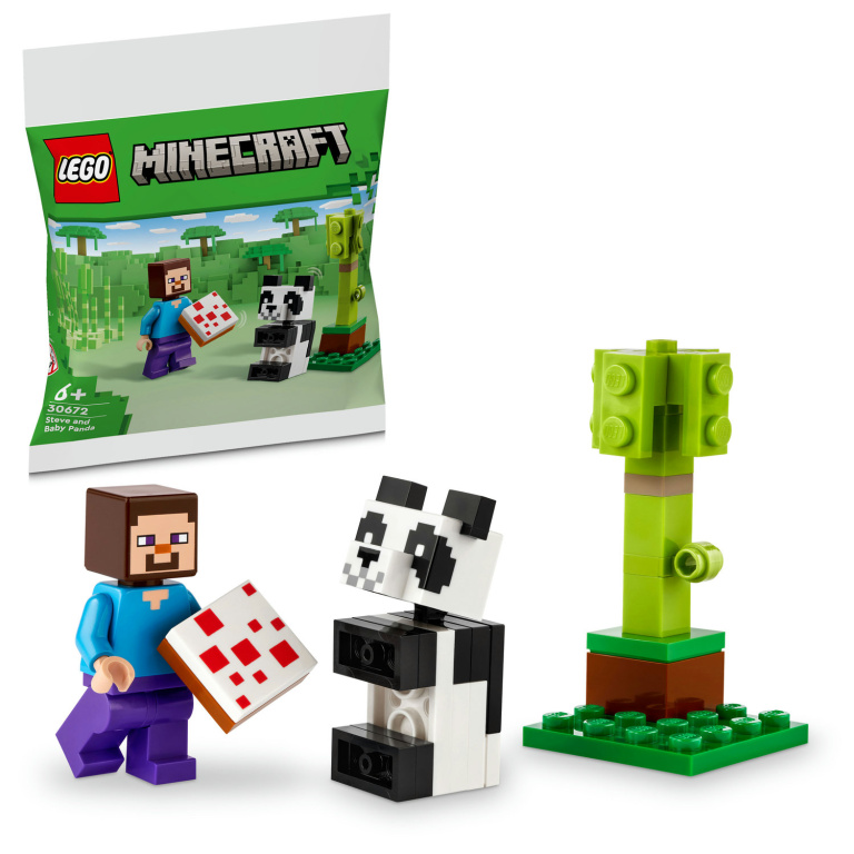 LEGO® 30672 Minecraft – Steve i mała panda – Brixani